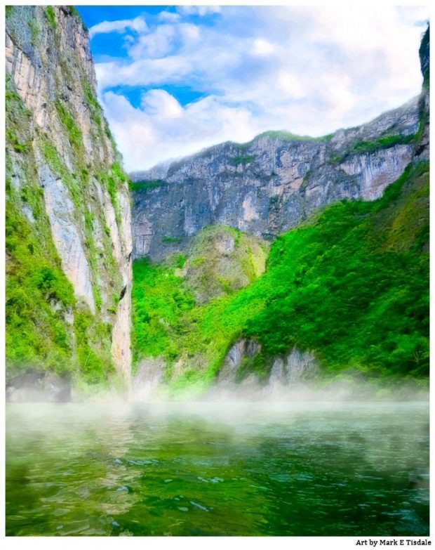 Sumidero Canyon Adventure - Scenic Mexican Landscape Art