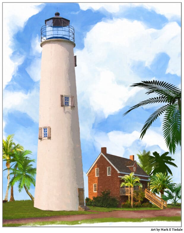 St. George Island Lighthouse Art by Mark Tisdale - MarkOnArt