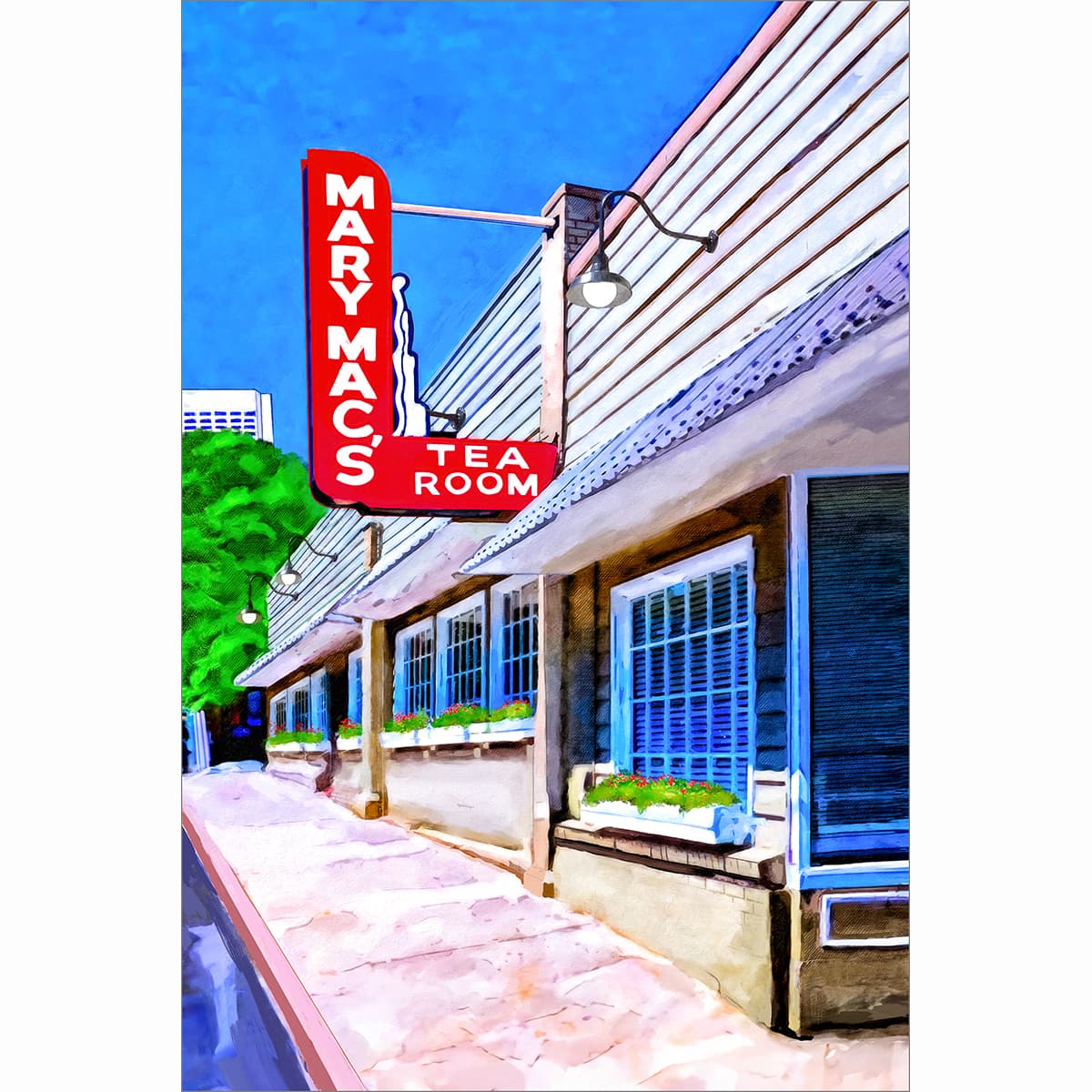 Mary Mac's Tea Room - Genuine Old Atlanta Art Print - Mark On Art ...